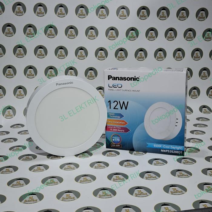 Jual lampu downlight led panel panasonic OB bulat outbow tempel 12watt - Putih - Kab. Sleman ...