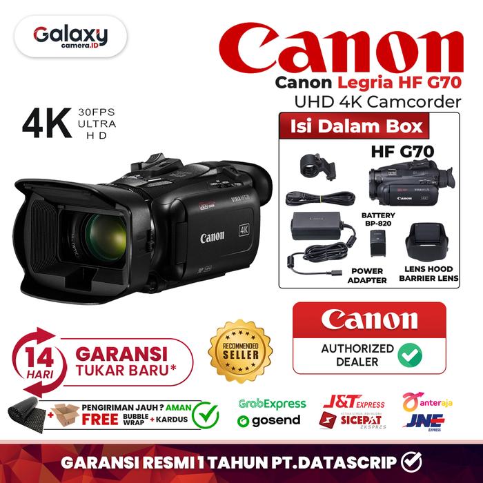 Promo Canon Legria HF G70 UHD 4K Kamera Video Camcorder G 70 HFG70 Resmi Cicil 0% 3x - Kota ...