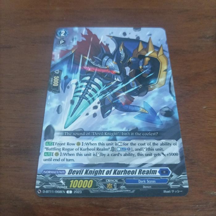 Jual Vanguard DBT11 ENG devil knight of kurheol realm - Kota Surabaya - cardgamehouse | Tokopedia