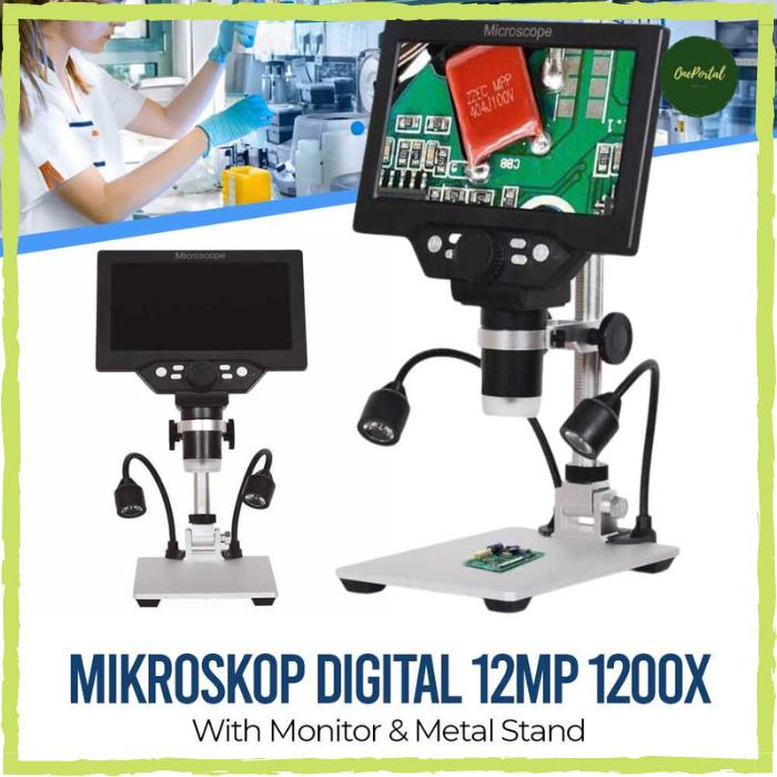 Jual Digital Service Microscope with Monitor Display LED Mikroskop ...