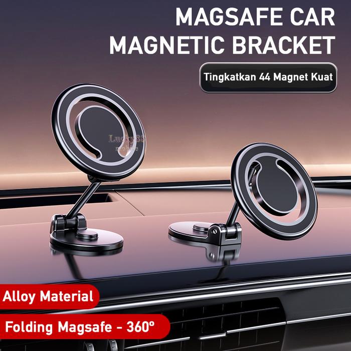 Jual Magsafe Car Magnetik Bracket 360º Rotasi Bisa Dilipat Stand Hp ...