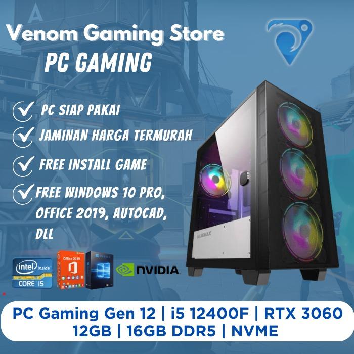 Jual PC Gaming Gen12 | i5 12400F | RTX 3060 12GB | 16GB DDR5 | NVME ...