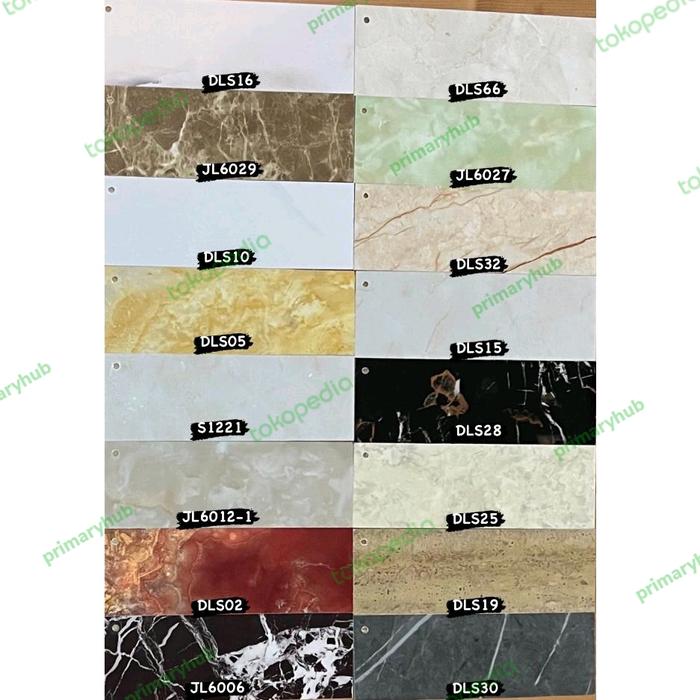Jual PVC Wall Panel Sheet Marble Granit Marmer Dekor Dinding 1.2 x 2.4m ...