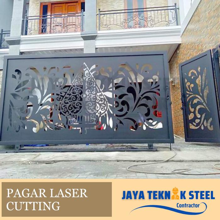 Jual Pagar Plat Laser Cutting Pagar Minimalis Plat Besi Banyak Motif ...