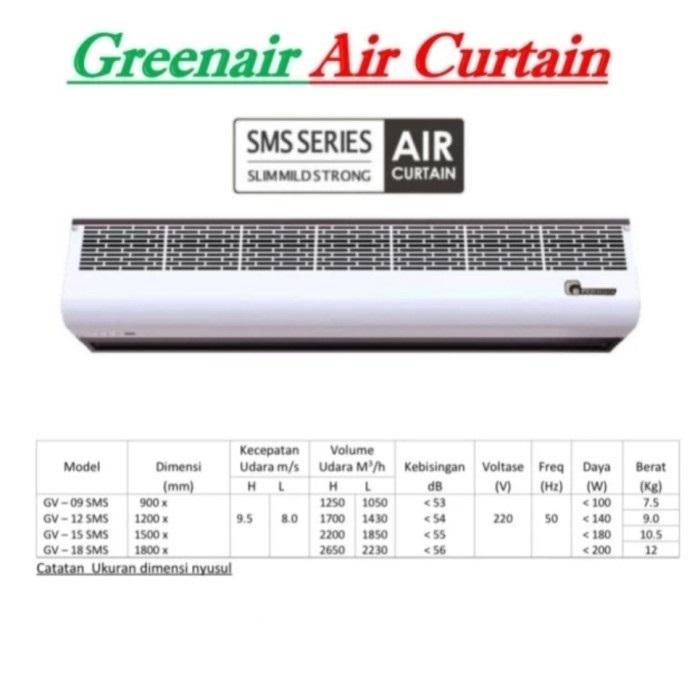 Promo GREEN AIR GV09SMS AIR CURTAIN GREENAIR GV-09SMS SLIM MILD STRONG ...