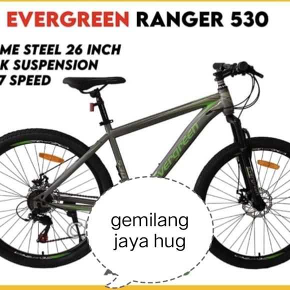 Jual sepeda gunung 26 inch Evergreen 530 dobel disc - Kab. Bogor ...