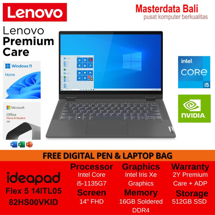 Jual Laptop Lenovo IdeaPad Flex 5 14ITL05 Intel Core i5 MX450 14" FHD IPS - Kota Denpasar ...
