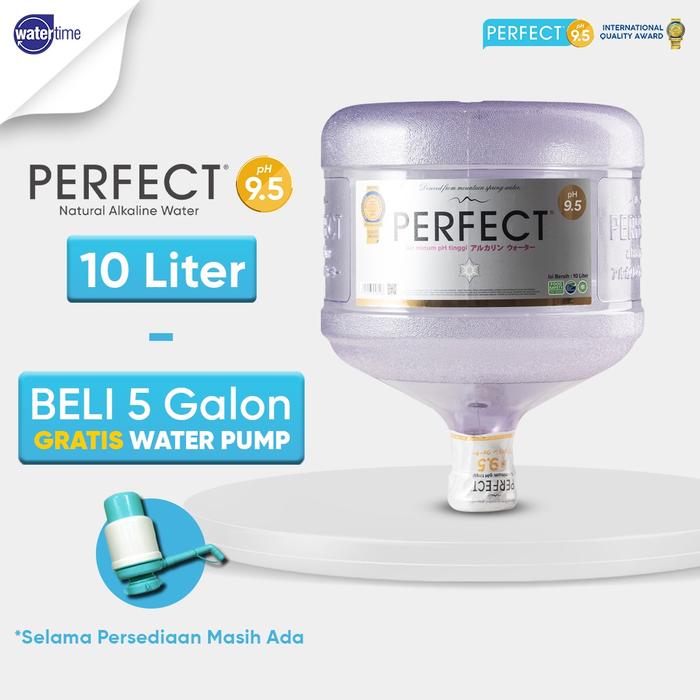 Promo Perfect Alkaline Water Galon 10 Liter PH 9,5 (minimal 5 ...