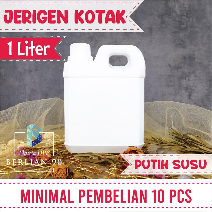 Promo Jerigen 1 Lt / Jerigen Kotak 1000ml Putih Susu - Putih - Kota ...