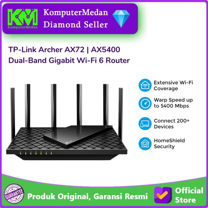 Promo TP-Link Archer AX72 | AX5400 Dual-Band Gigabit Wi-Fi 6 Router ...