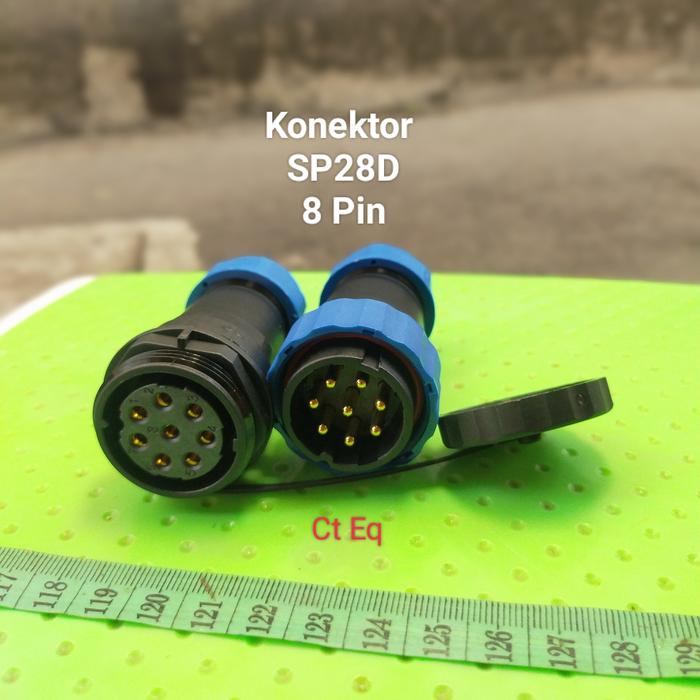 Jual SP28D 8 Pin Plug n Socket IP68 Docking Panel Mount konektor Steker ...
