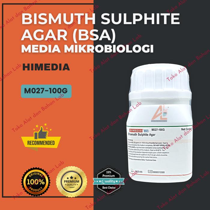 Jual Bismuth Sulphite Agar (BSA) - Media Mikrobiologi, 100 Gram - Kab ...