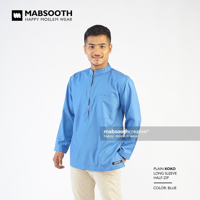 Jual New! Baju Koko Resleting Pria Muslim Dewasa Lengan Panjang Polos ...