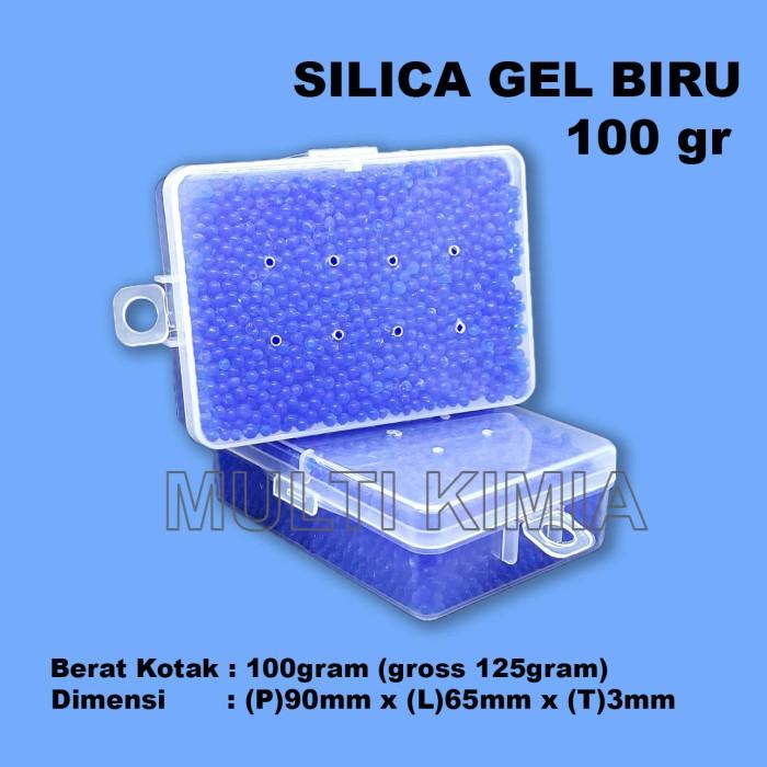 Jual Silica Gel Biru (Blue) Dessicant Dry Box Kotak Netto: 100gr ...