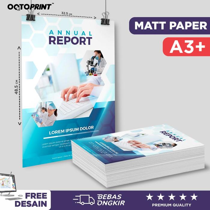 Jual Print Kertas Matte (Paper) A3+ Premium Octoprint - 120 Gsm, Tanpa ...