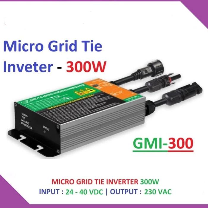 Jual GMI-300 Micro Grid Tie Inverter GTI 300W On Grid Solar Panel Surya ...