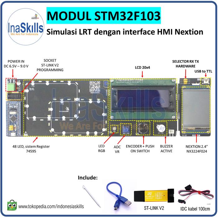 Jual Modul STM32F103 simulasi LRT & HMI Nextion NX3224F024 - Kota Bekasi - InaSkills Electronics ...