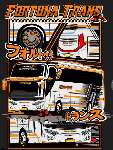 Jual Stiker Bus Mania Bus Artis Basuri Fortuna Trans Laser Sticker ...
