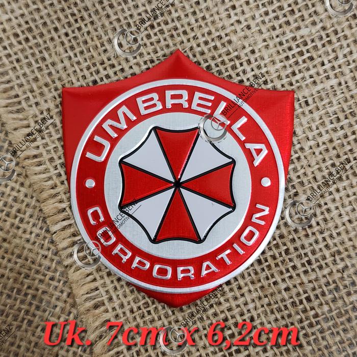 Jual EMBLEM 3D ALUMUNIUM UMBRELLA RESIDENT EVIL STICKER PLAT UMBRELLA ...