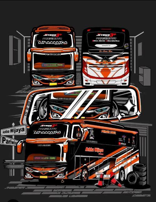 Jual Stiker Bus Mania Bus Artis Basuri Attarashka Laser Sticker ...