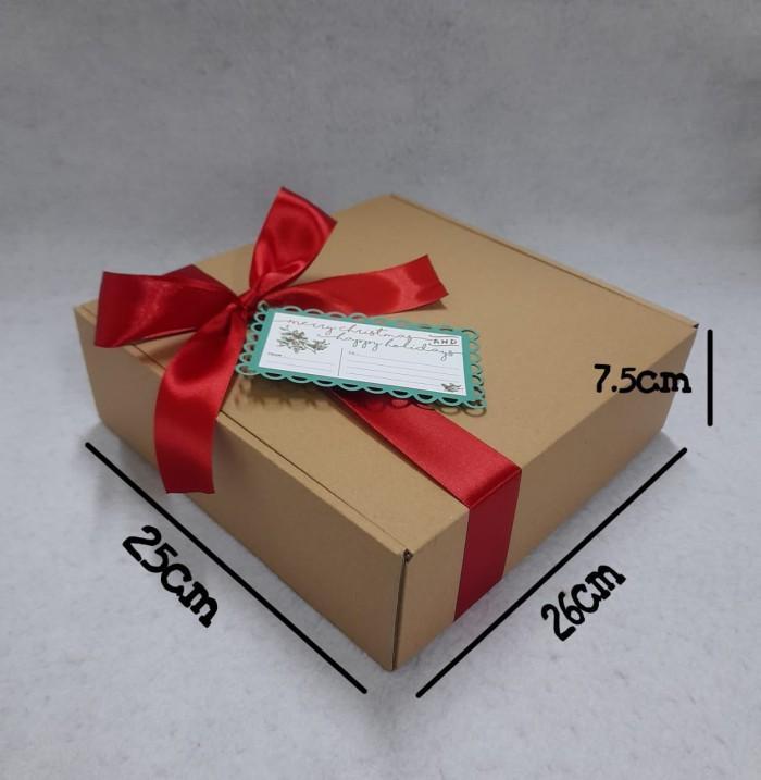 Jual Kardus Kue Pizza Box Cake Tebal Coklat Polos Natural 25 x 25 x 7.5 ...