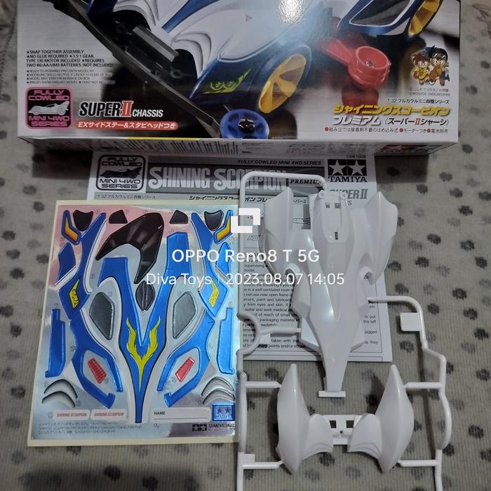 Jual Tamiya 19436 Body Shining Scorpion Premium Super 2 Chassis + Decal ...