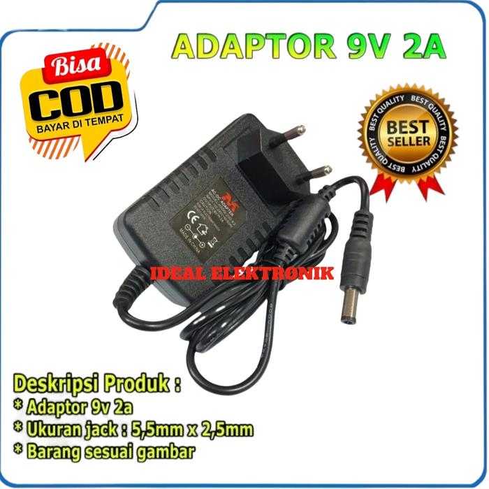 Jual Adaptor Power Supply DC 9 Volt 2 Ampere 9V2A Switching - Jakarta ...