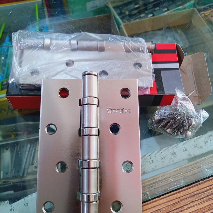 Jual engsel pintu 4” 10cm tebal 1mm AXL hinge besi chrome putih bagus ...