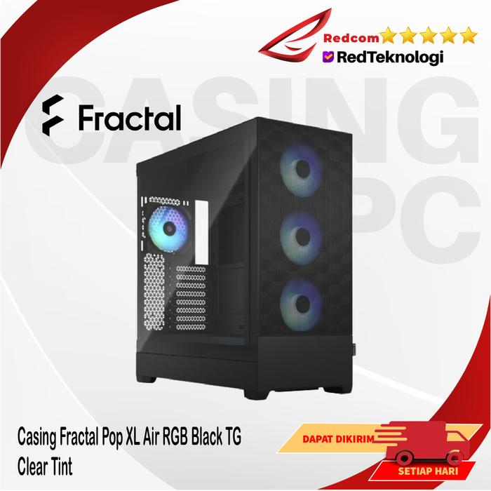 Promo Casing Fractal Pop XL Air RGB Black TG Clear Tint Cicil 0% 3x ...
