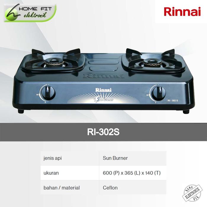 Jual Kompor Gas Rinnai RI-302 S Kompor Gas LPG 2 Tungku Sun Burner - Kota Surabaya - Home Fit ...