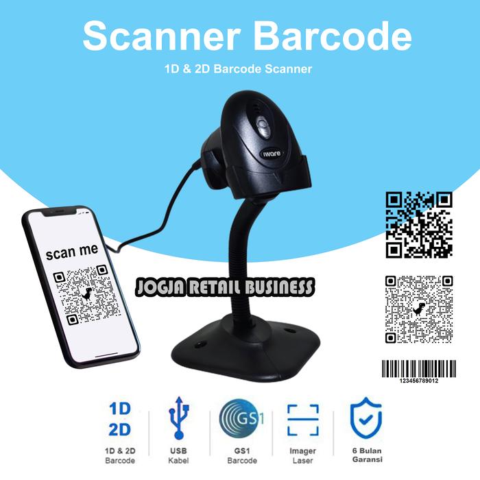 Jual 2D IWARE BS-E8QR BARCODE SCANNER (QR CODE - E FAKTUR - PDF 417 ...