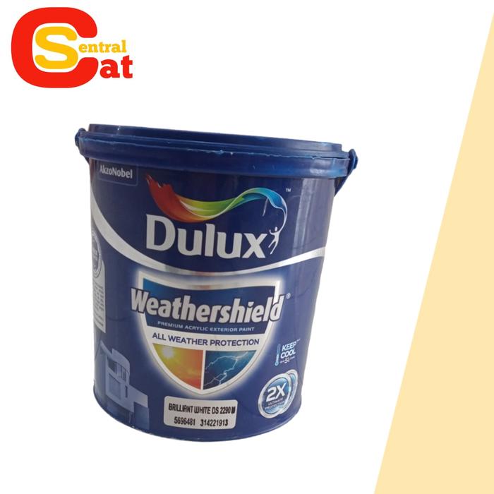 Jual CAT TEMBOK DULUX WEATHERSHIELD 2,5 LITER BRILIANT WHITE - Jakarta ...