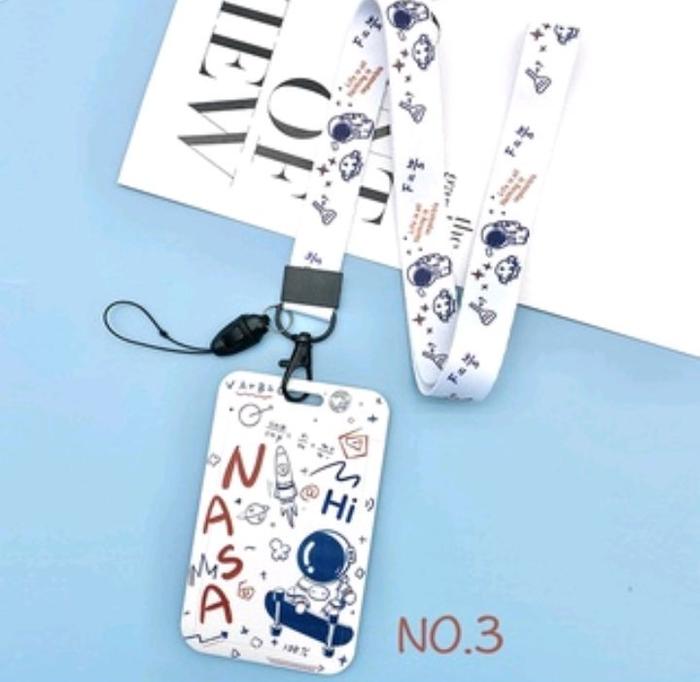Jual Name Tag Karakter Lucu / Lanyard ID Card Kantor / ID Card Holder ...