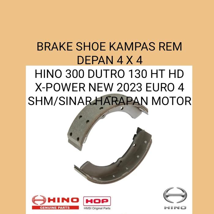 Jual BRAKE SHOE FRONT FR DEPAN HINO 300 DUTRO EURO 4 NEW KAMPAS REM ...