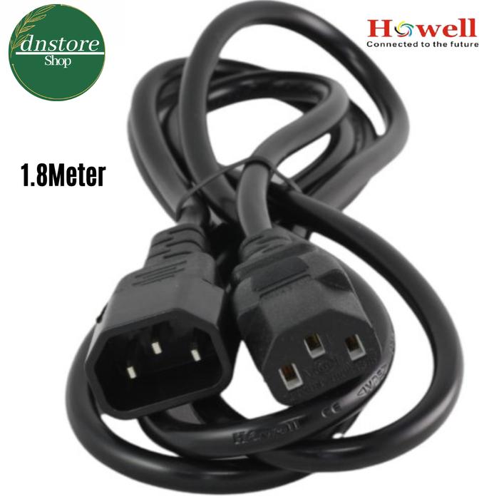 Promo Kabel Power Output UPS C13 to C14 (Male Female) Howell - 1.8meter ...