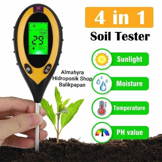 Jual pH Meter Tanah digital, Soil Meter Digital, 4 in 1 Soil Analyzer ...