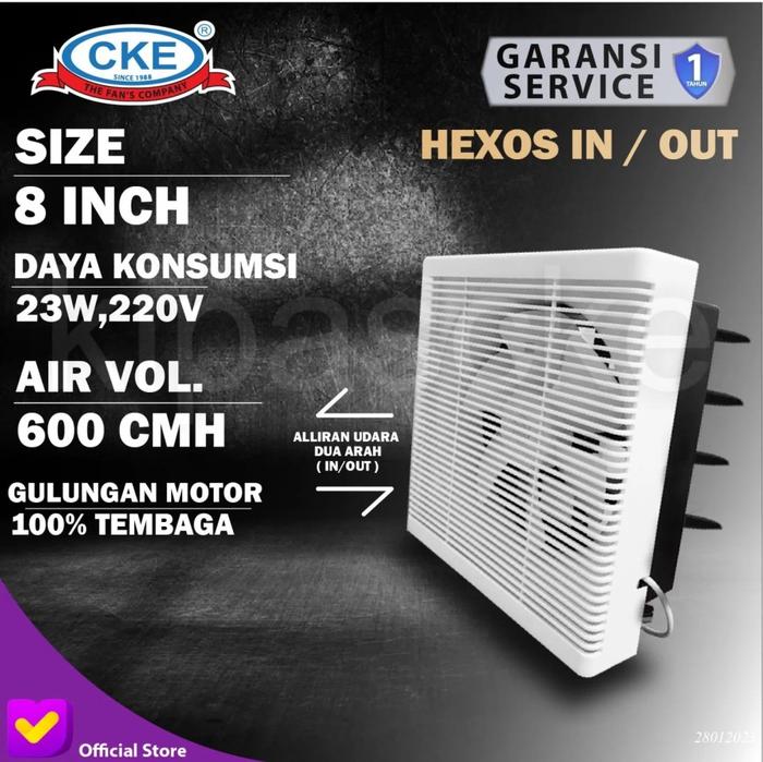 Jual Exhaust Fan Dinding 8" 10 " 12" Kipas Blower Dinding Heavy Duty ...