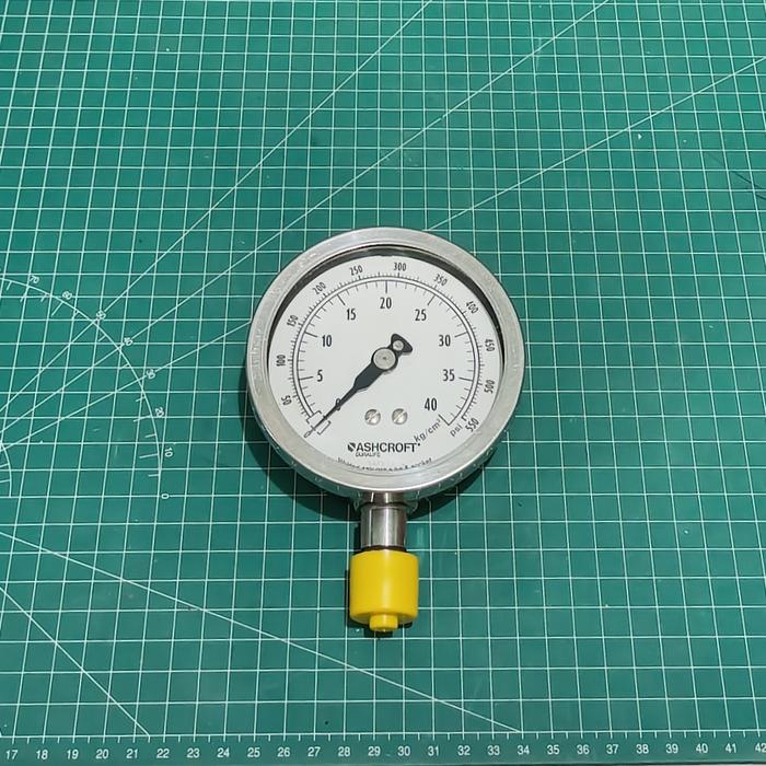 Jual Pressure Gauge Ashcroft 40 Kg/cm2 / 550 Psi Display 4 Inch Drat 1/ ...
