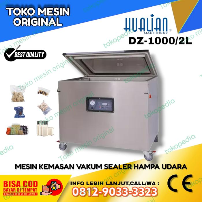 Jual Mesin Vakum Sealer Hampa Udara DZ-1000/2L Singgle Chamber HUALIAN ...