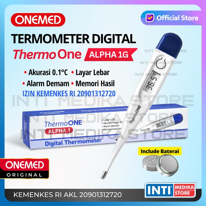 Jual ONEMED - Thermometer Digital Alpha 1G | Termometer Ketiak Kaku ...