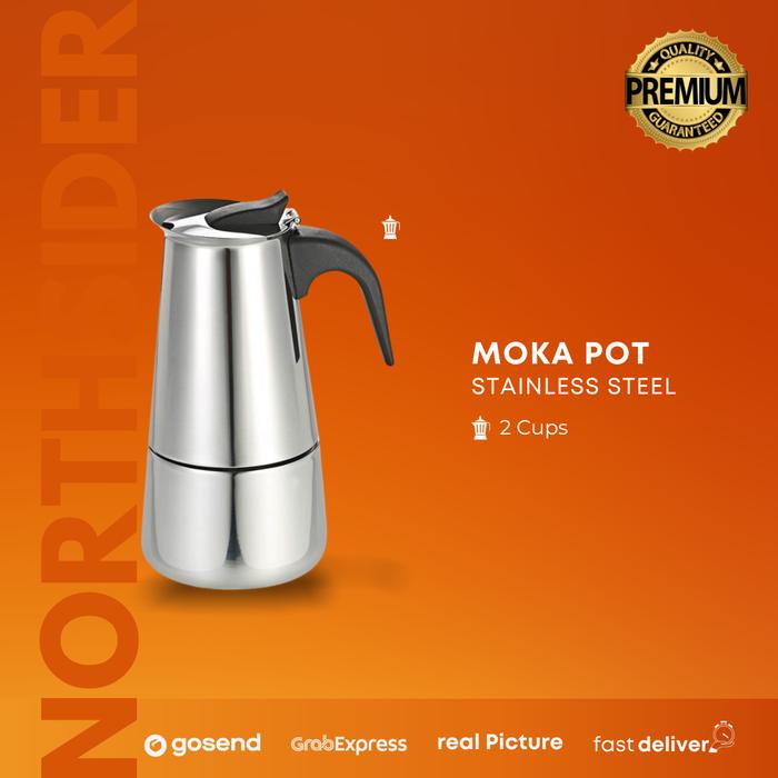 Promo Moka pot Kopi stainless steel coffee espresso maker mokapot - 4 ...