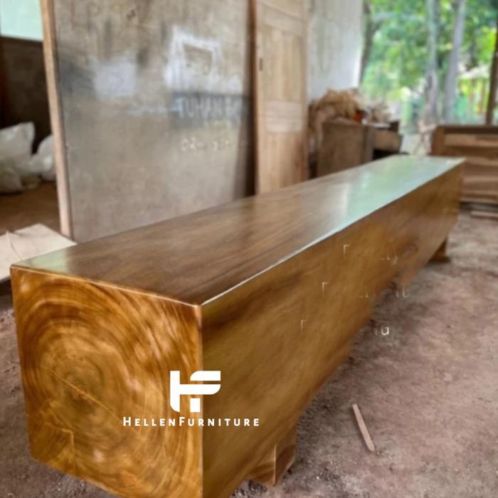 Jual Bangku balok kayu utuh log trembesi suar - Kab. Jepara ...