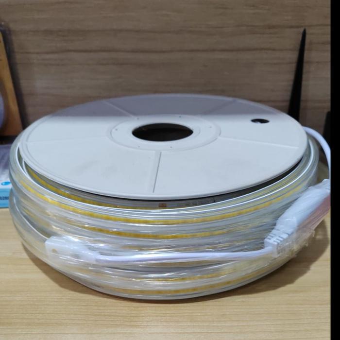 Jual Lampu Led Selang COB Strip 220V 10METER FREE SOCKET WhiteWarmwhite ...
