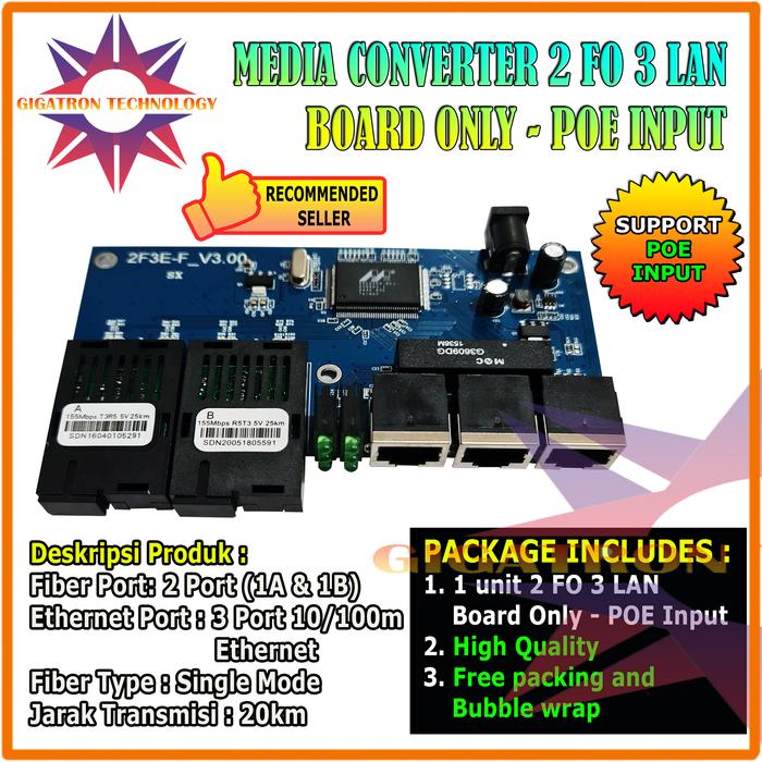 Promo Media Converter 2 Port FO 4 Port LAN 10/100 / 2 FO 4 LAN Board ...