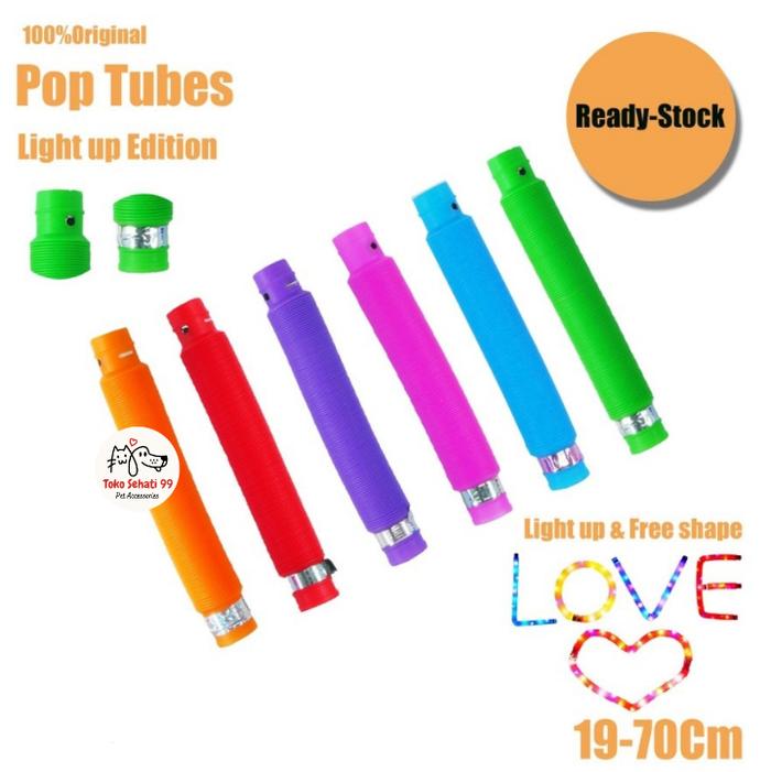 Jual Mainan Pop Tubes Pop Pipes Lampu Stick Pipa Selang Fidget Toyyy ...