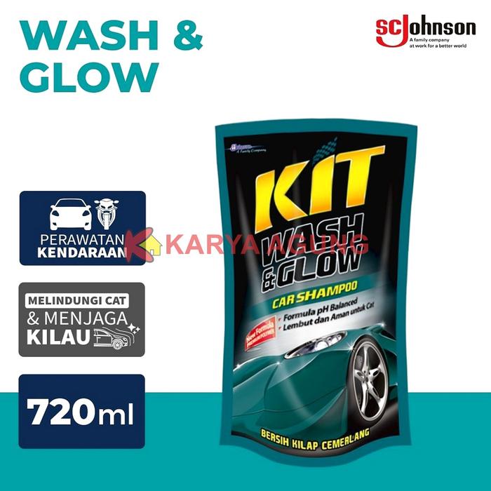 Jual KIT Wash & Glow Car Shampoo 720ml Pouch / Sabun Sampo Cuci Mobil ...