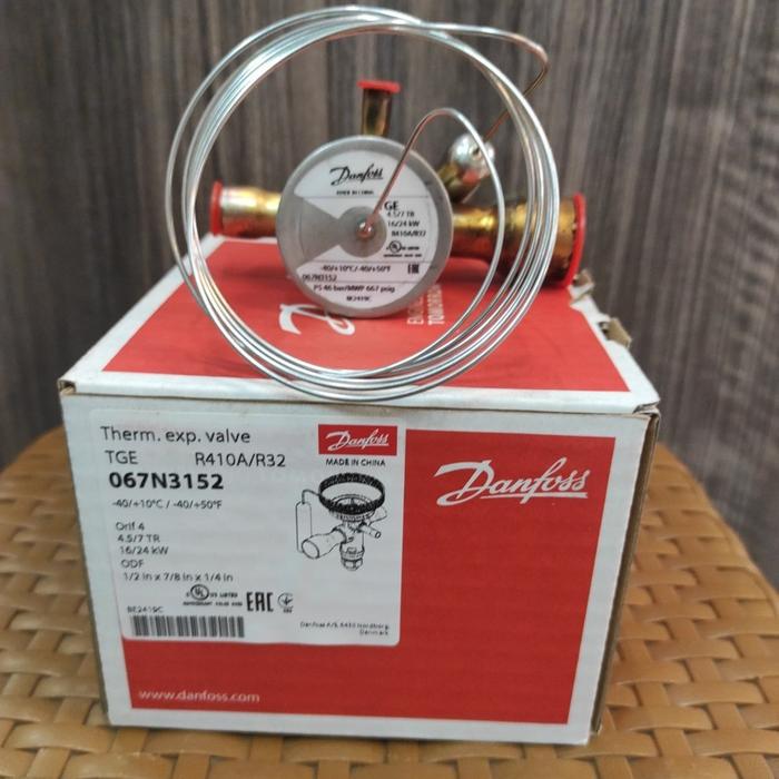 Jual Expansi Valve TGE 4,5/7 TR DANFOSS for R410a/R32, 067N3152 ...