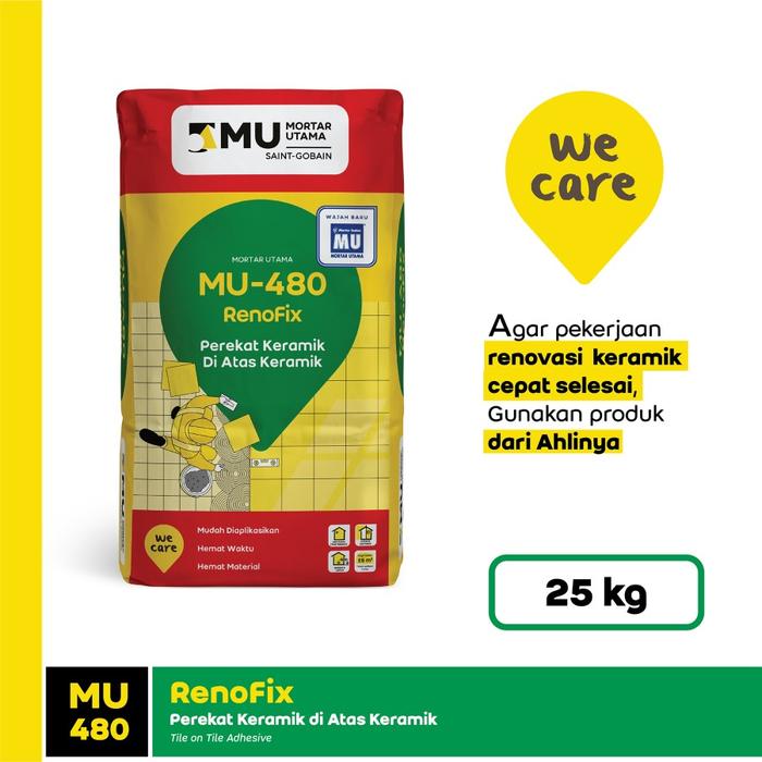 Jual Mortar Utama MU-480 RenoFix Perekat Keramik Diatas Keramik 25Kg ...
