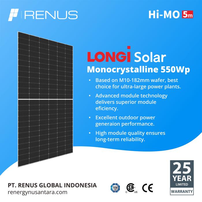 Jual LONGi 550 Wp Mono PERC Halfcut Solar Module / Panel Surya - Kota ...