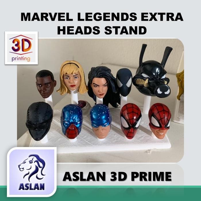 Jual MARVEL LEGENDS ACTION FIGURE EXTRA HEADS STAND 3D Print PLA+ ...